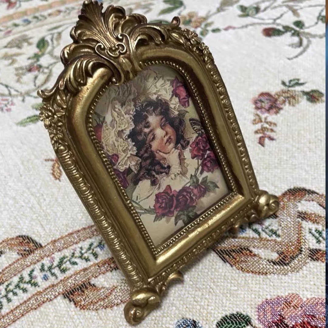 Vintage Barocco Style Photo Frame, Resin Desk Decor - Etsy