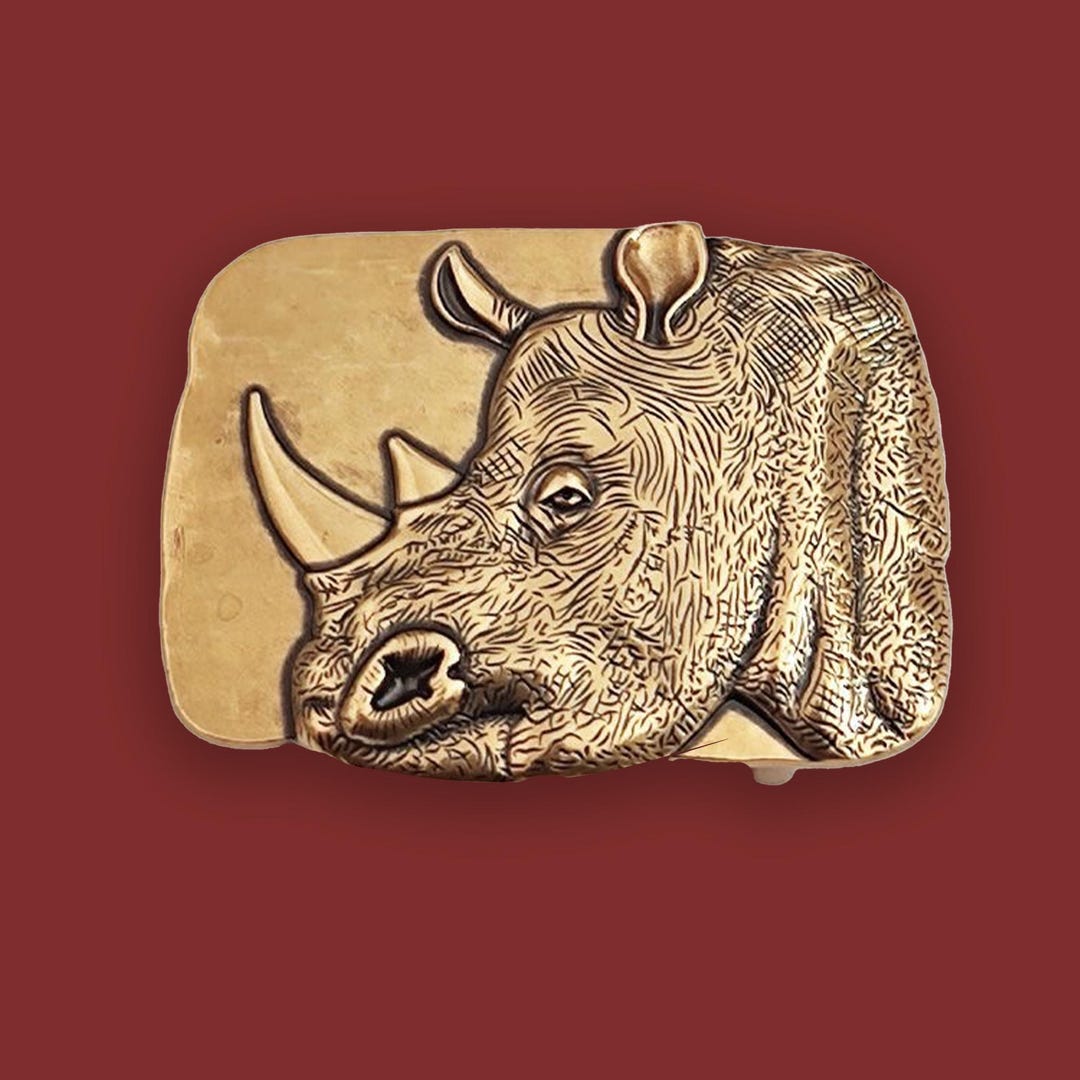 Rhino Belt Buckle, Wild Animal Belt Buckle, Unique Gift for Birthday ...