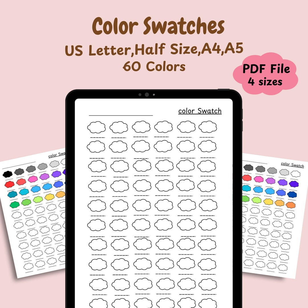 Color Swatch Chart,blank Color Chart, Printable Color Swatch Template ...