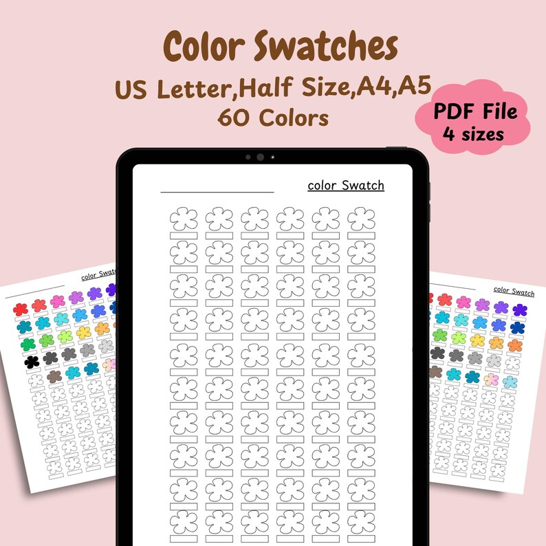 Color Swatch Chart,blank Color Chart, Printable Color Swatch Template ...