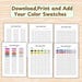 Color Swatch Chart,blank Color Chart, Printable Color Swatch Template ...