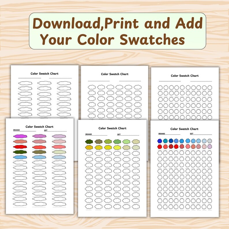 Color Swatch Chart,blank Color Chart, Printable Color Swatch Template ...