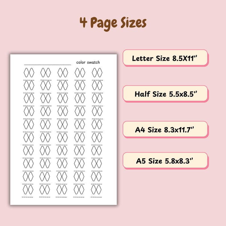 Color Swatch Chart,blank Color Chart, Printable Color Swatch Template ...