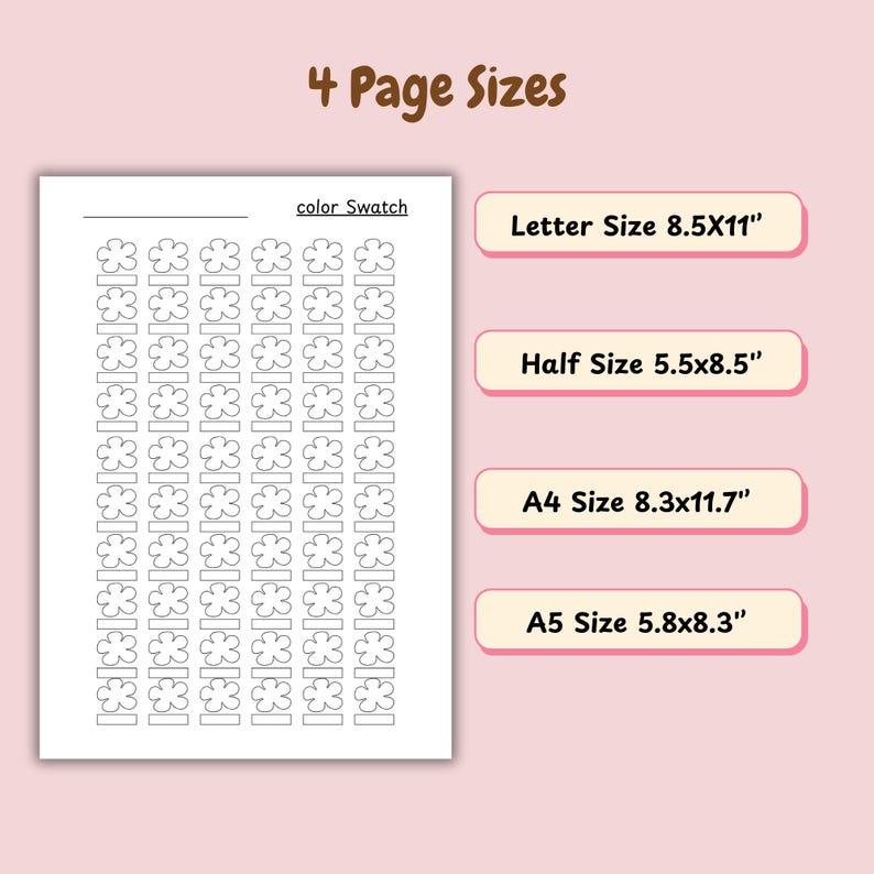 Color Swatch Chart,blank Color Chart, Printable Color Swatch Template ...