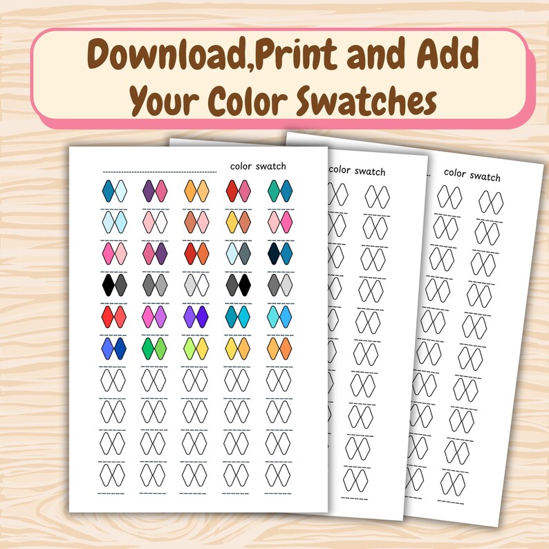Color Swatch Chart,blank Color Chart, Printable Color Swatch Template ...