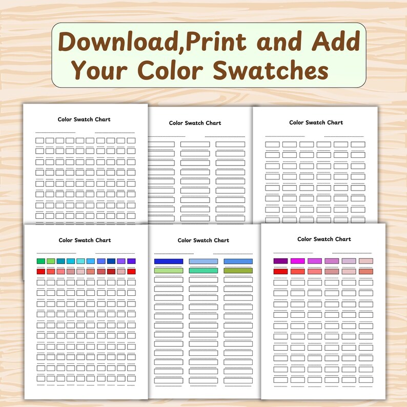 Color Swatch Chart,blank Color Chart, Printable Color Swatch Template ...