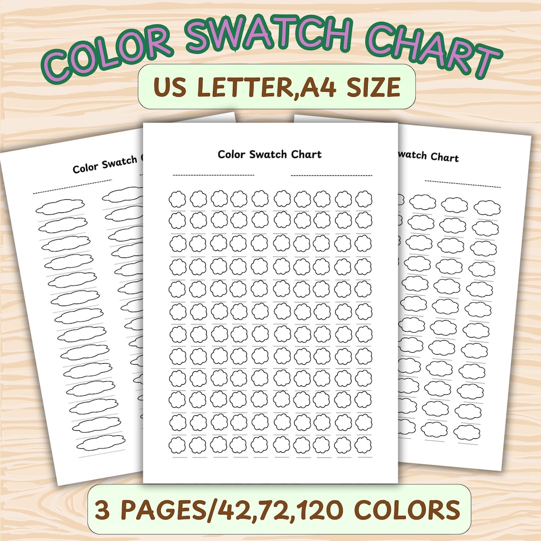 Color Swatch Chart,blank Color Chart, Printable Color Swatch Template ...