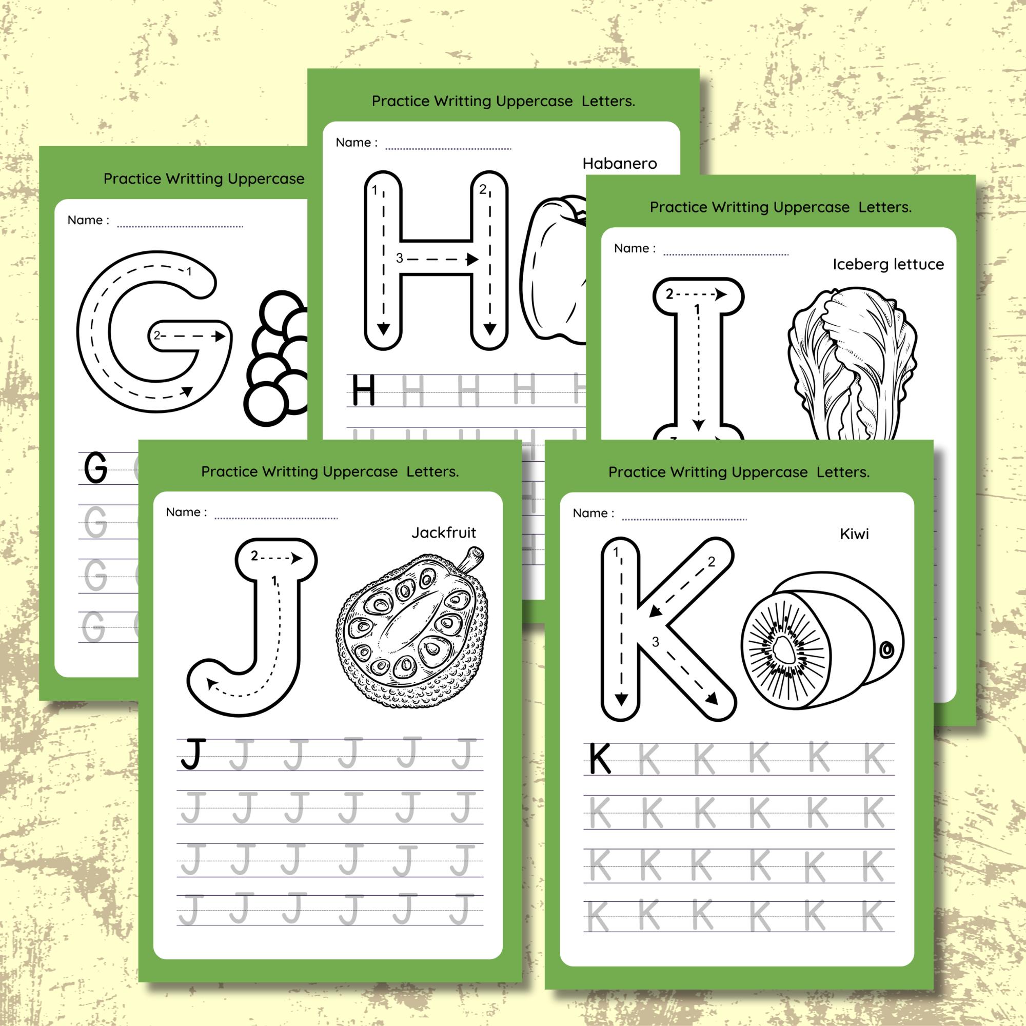 Alphabet Worksheets, Printable Tracing, Homeschool Teacher Kids Letters ...