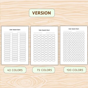 Color Swatch Chart,blank Color Chart, Printable Color Swatch Template ...