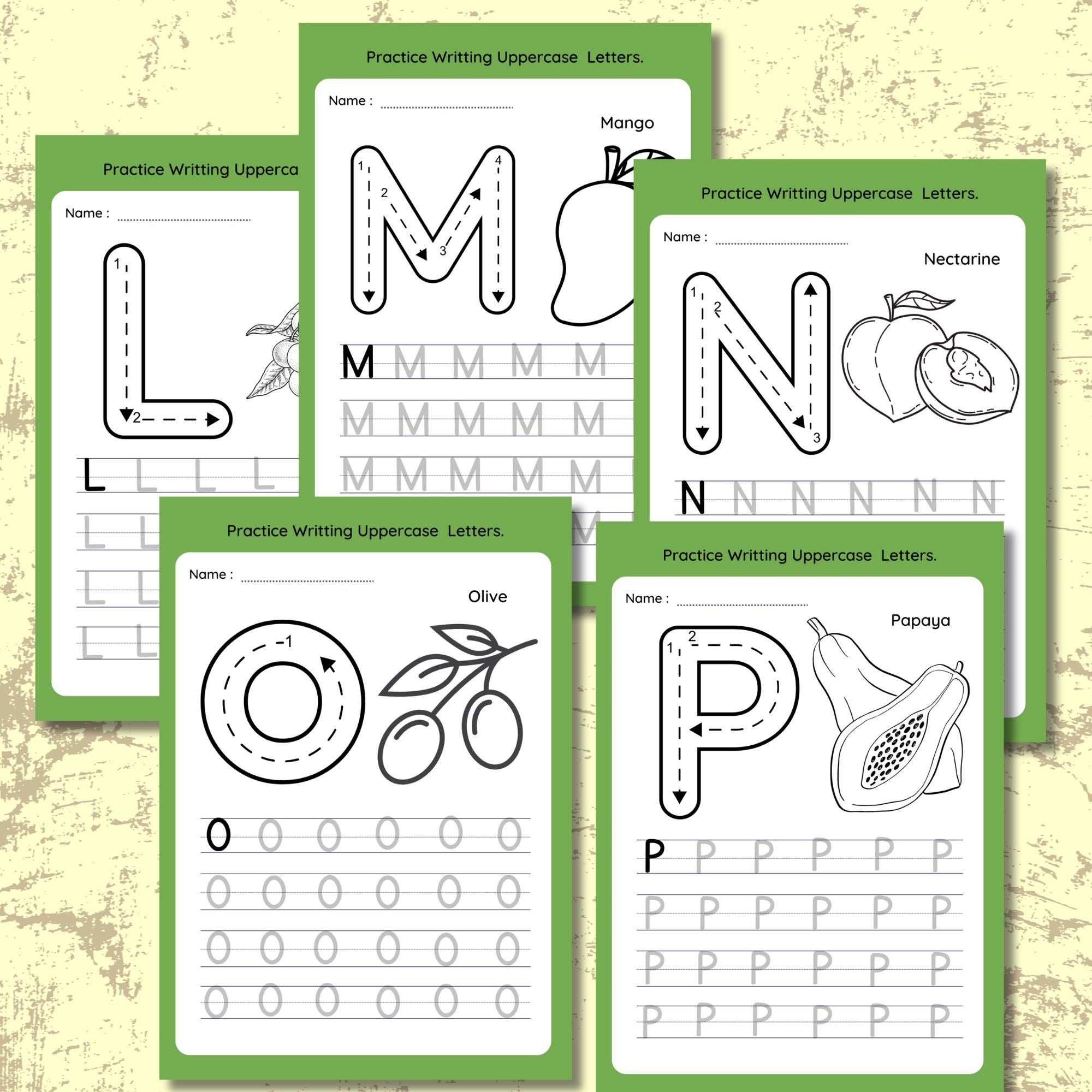 Alphabet Worksheets, Printable Tracing, Homeschool Teacher Kids Letters ...