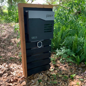 Handcrafted Wooden Mailbox With Solar Lights and House Numbers Custom ...
