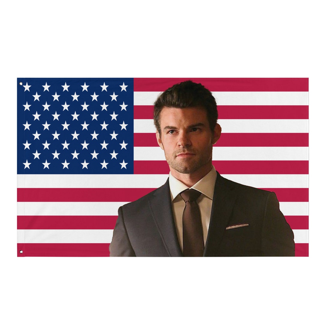 Elijah Mikaelson American Flag Daniel Gillies the Originals Tapestry 34 ...