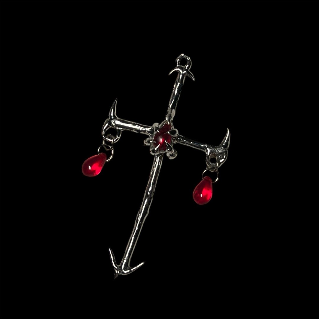 Cross Goth Pendant, Soldered Cross Pendant, Soldered Necklace, Punk ...