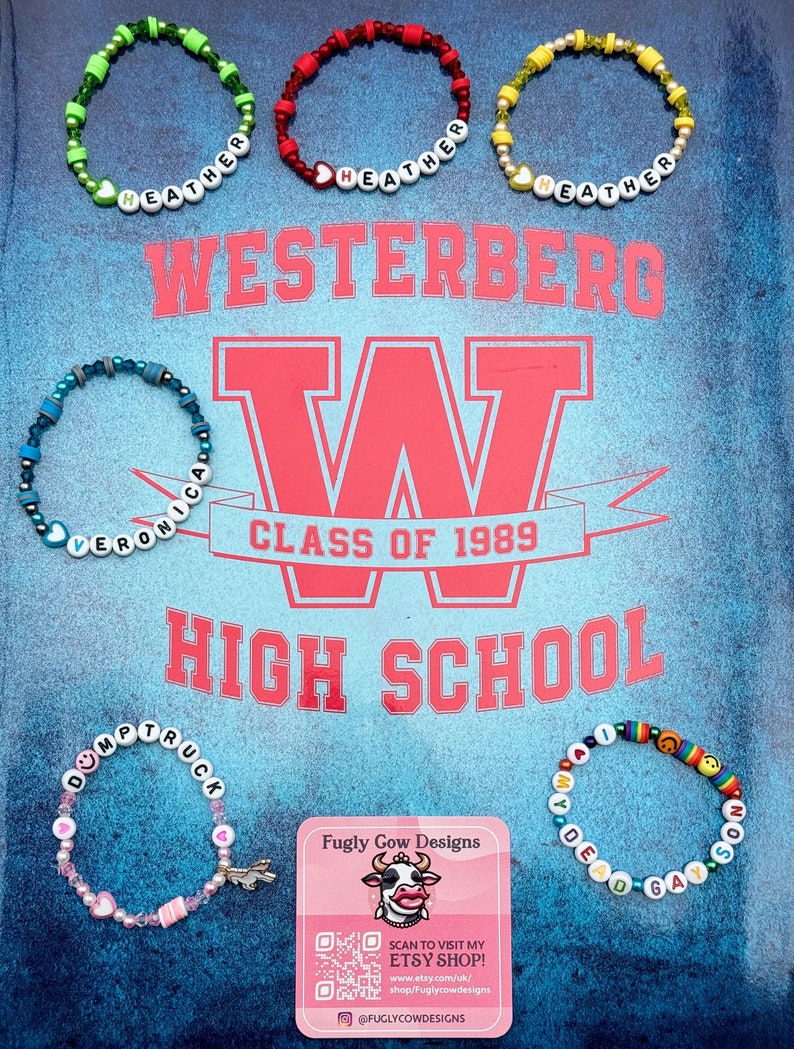 The Heathers Musical “veronica” Handmade Stretch Beaded Bracelet - Etsy