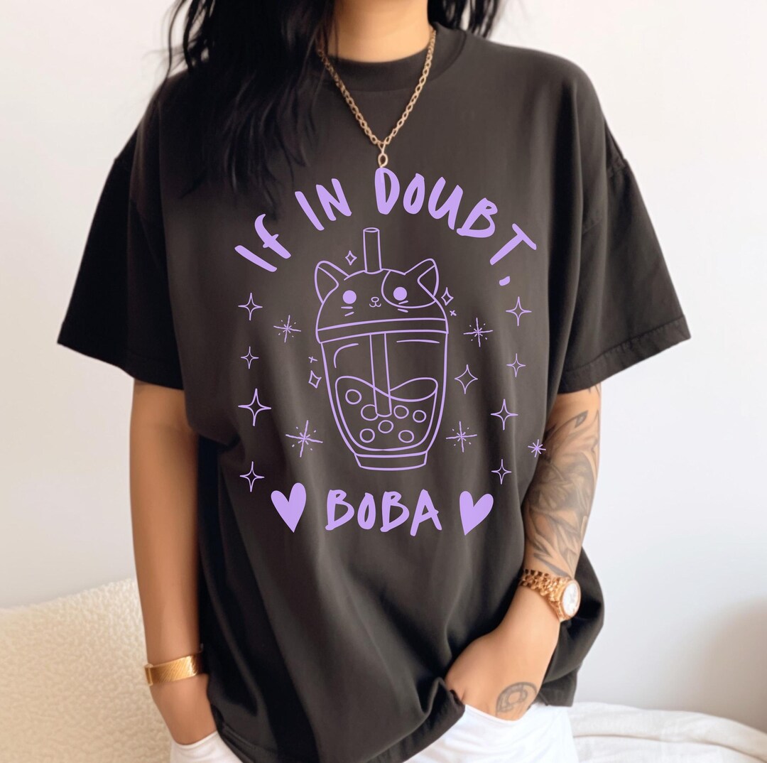 Cute Cat Boba Shirt Asian Snacks Boba Tea Signature Drinks Cutecore ...