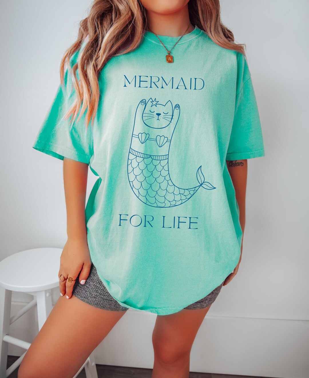Mermaid Top Mermaidcore Clothing Cute Cat Shirt Cutecore Meme Shirts ...