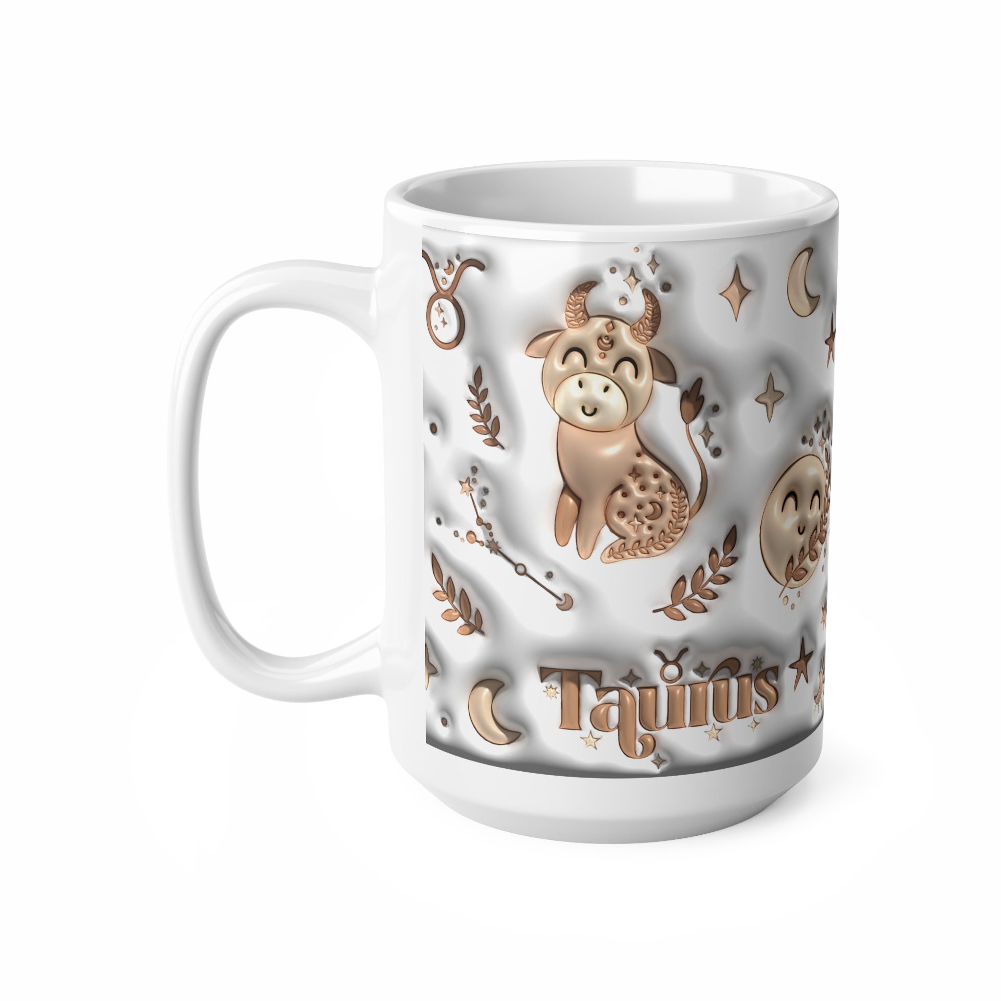 Taurus Horoscope Ceramic Mug Zodiac Sign Inflated Design Astrology ...