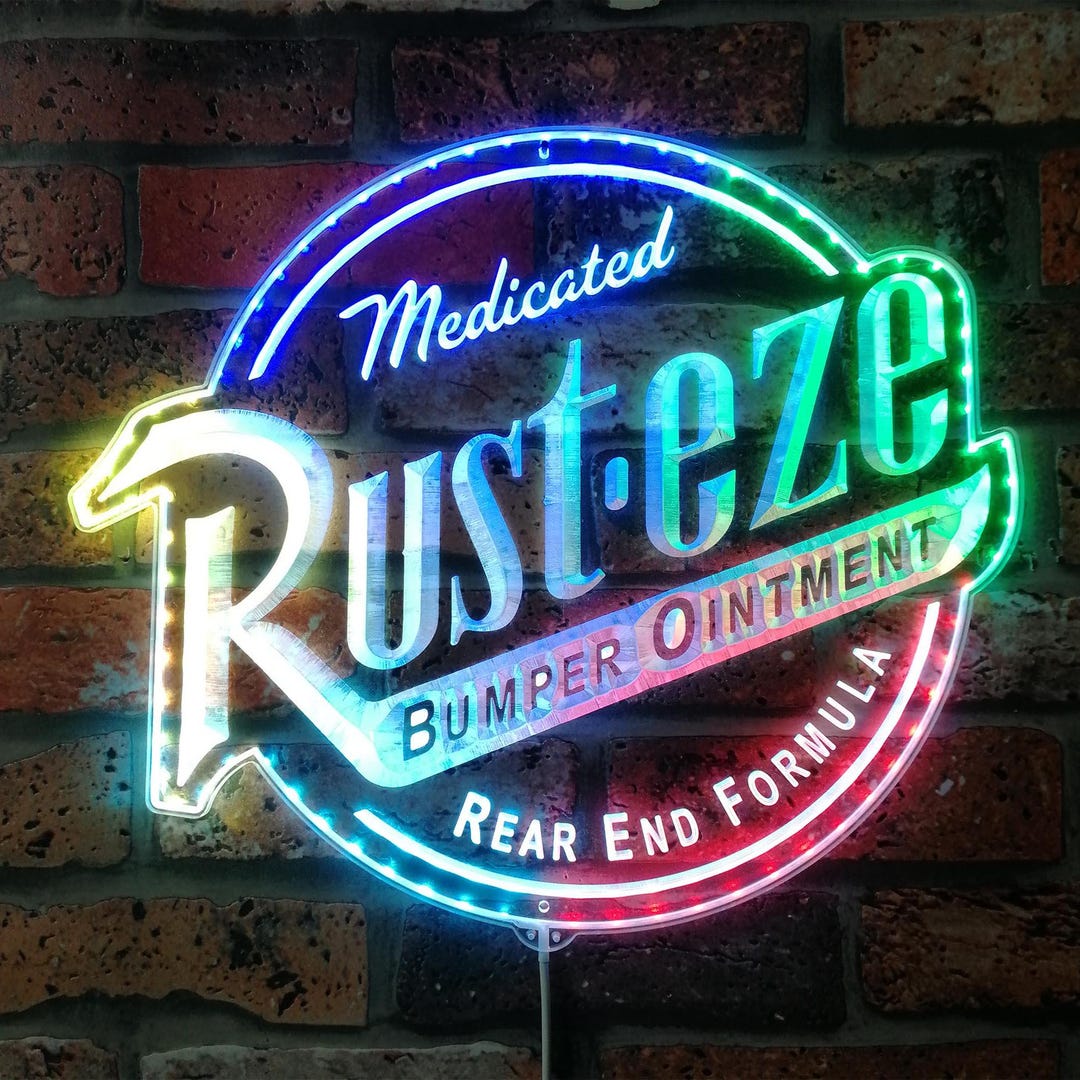 Rust-eze Car Chroma Shape Light Sign, Kids Night Light, Neon Colors ...