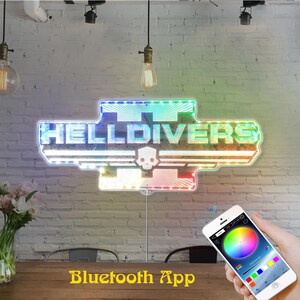 Custom Gamertag Chroma Shape Light Sign, Helldivers Nights Light, Neon ...