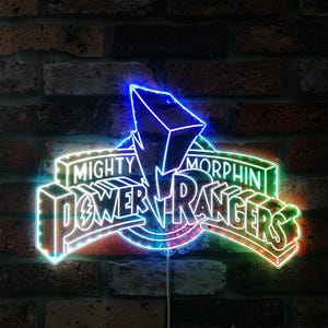 Power Rangers Chroma Shape Light Sign, Man Cave Night Light, Neon ...