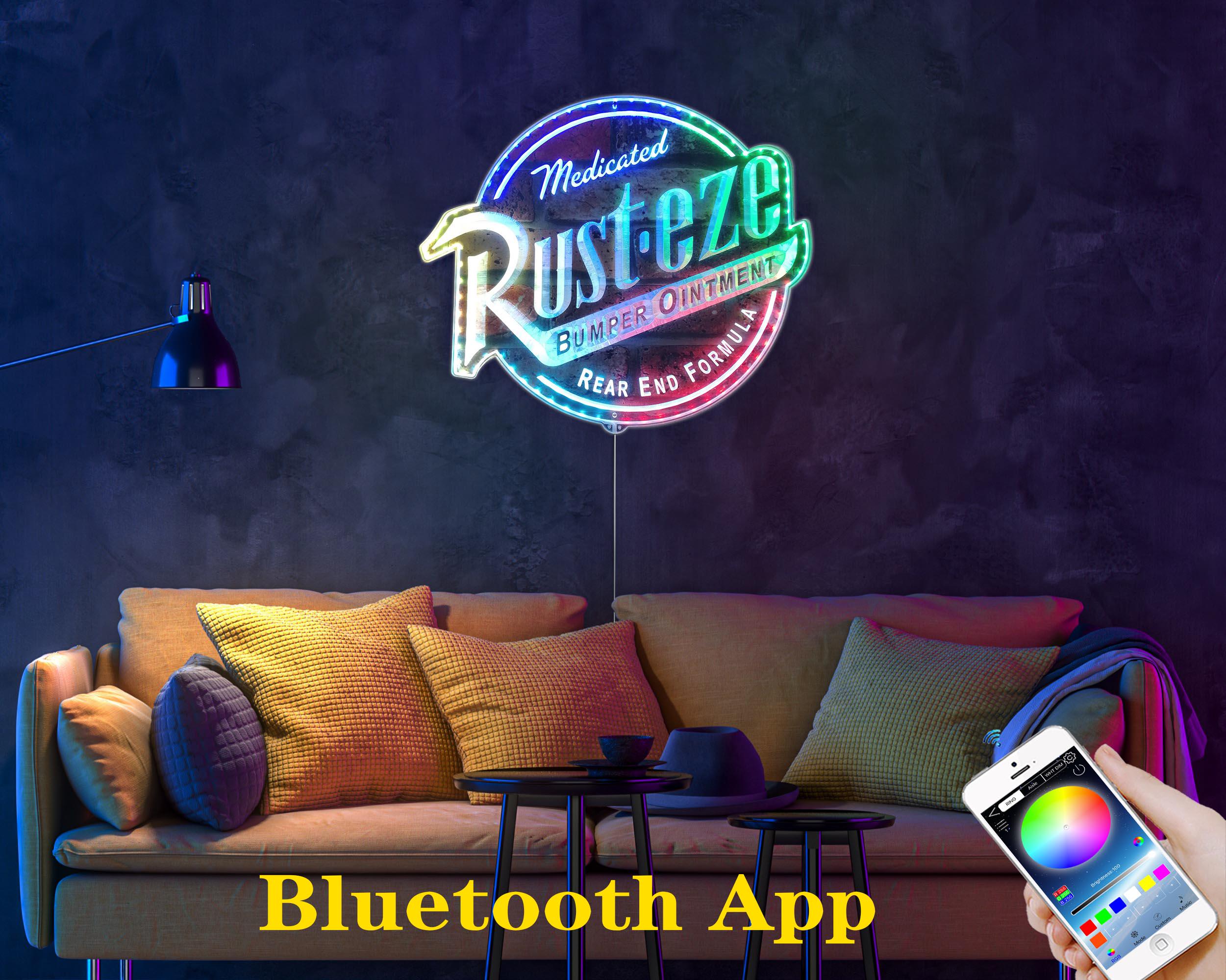 Rust-eze Car Chroma Shape Light Sign, Kids Night Light, Neon Colors ...