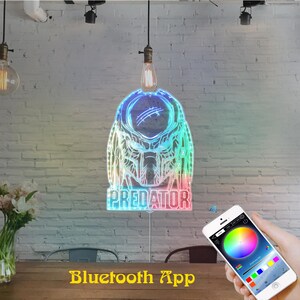 Predator Game Room Light Sign, Custom Home Theater Sci-fi Film Wall Art ...