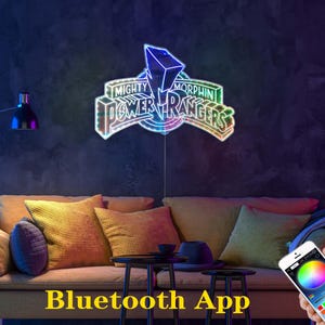 Power Rangers Chroma Shape Light Sign, Man Cave Night Light, Neon ...