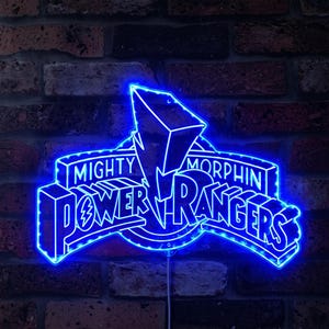 Power Rangers Chroma Shape Light Sign, Man Cave Night Light, Neon ...