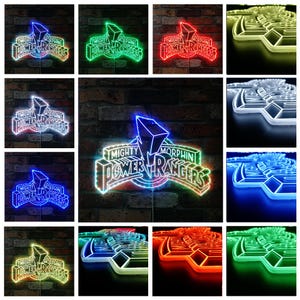 Power Rangers Chroma Shape Light Sign, Man Cave Night Light, Neon ...