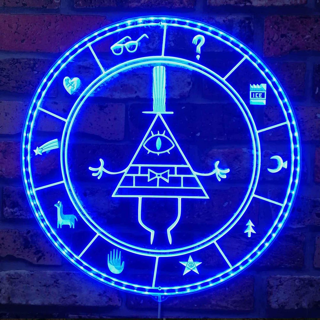 Bill Cipher Chroma Shape Light LED Sign, Video Game Room Home Theater ...
