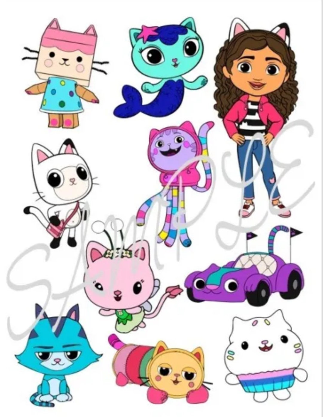 Gabby's Dollhouse Edible Print Cake Toppers - Etsy