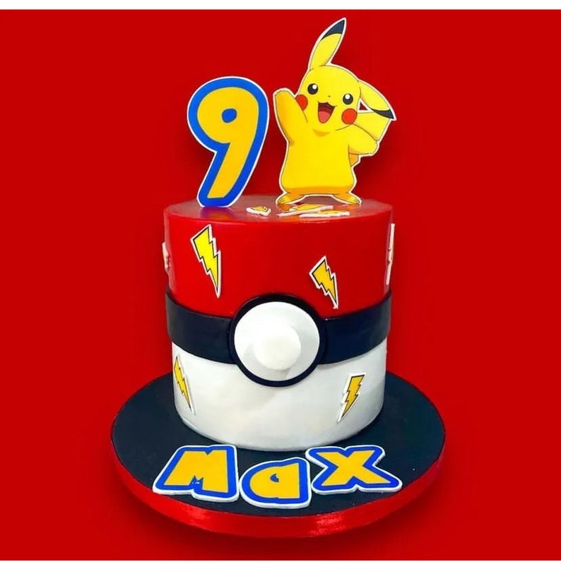 Pokémon Themed Edible Icing Sheet A4 Cake Topper Pikachu/charmander ...