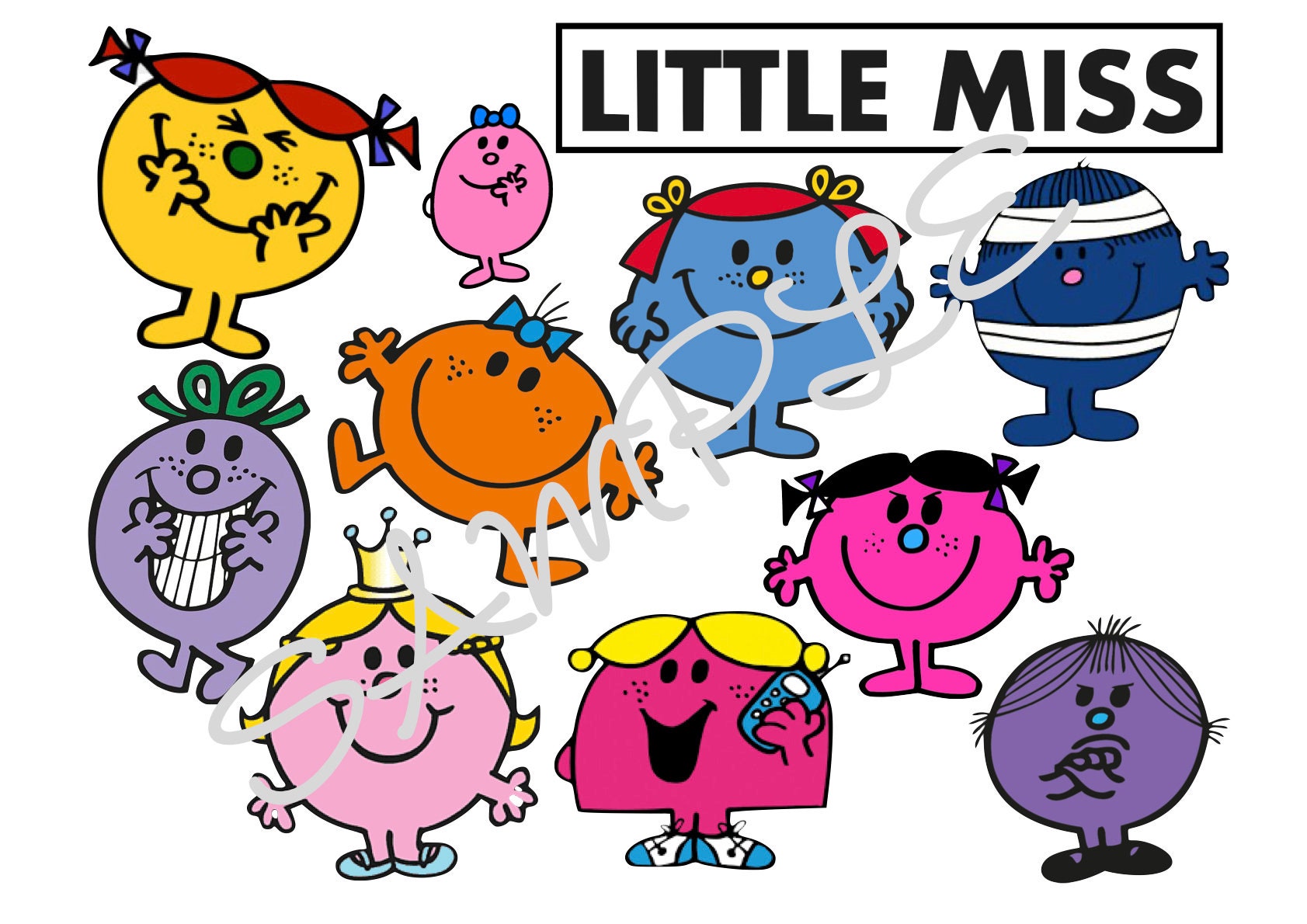 Little Miss Edible Icing Sheet A4 Cake Toppers - Etsy UK