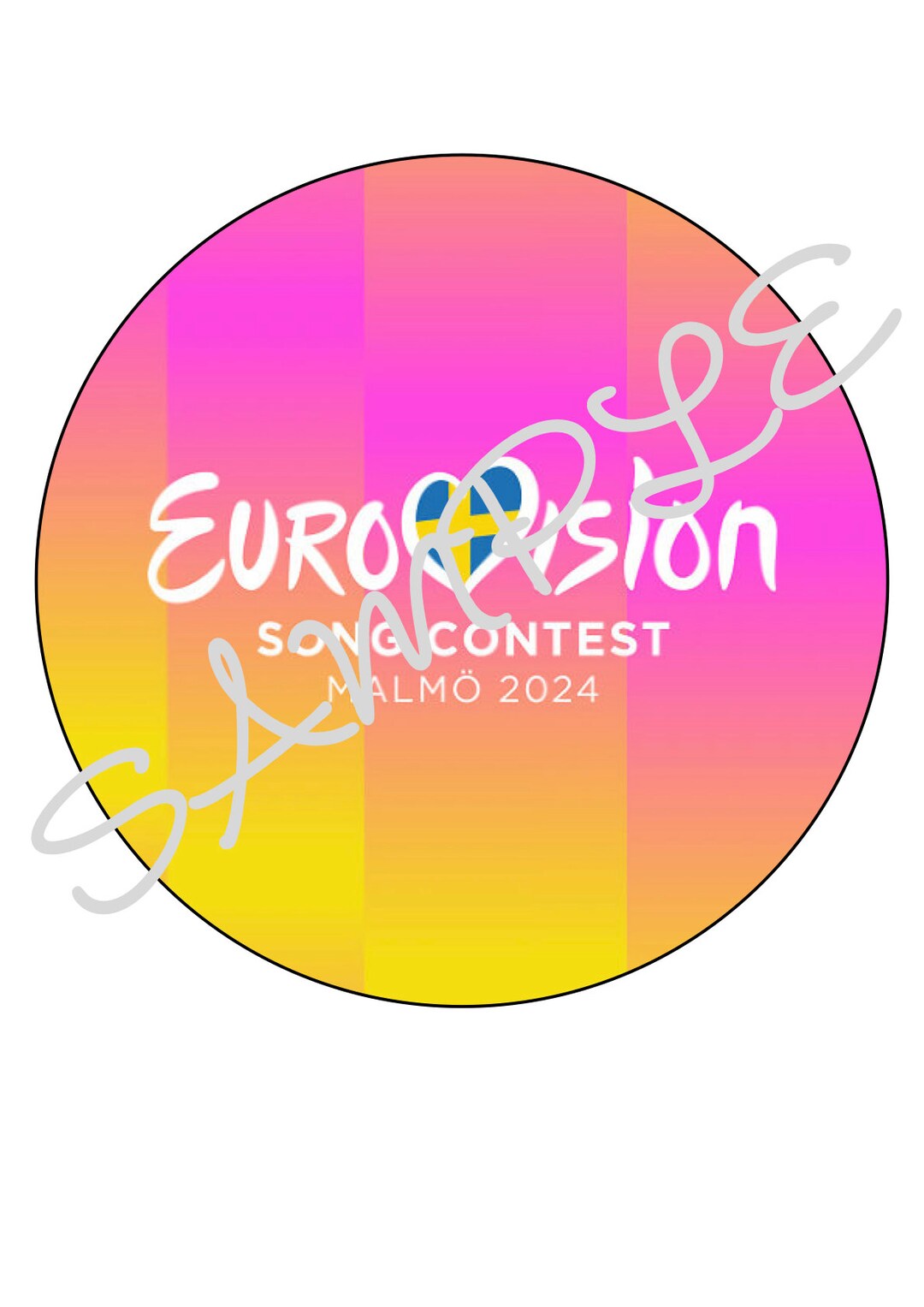 Eurovision 2024 Edible Icing Sheet A4 7.5inch Cake Topper - Etsy