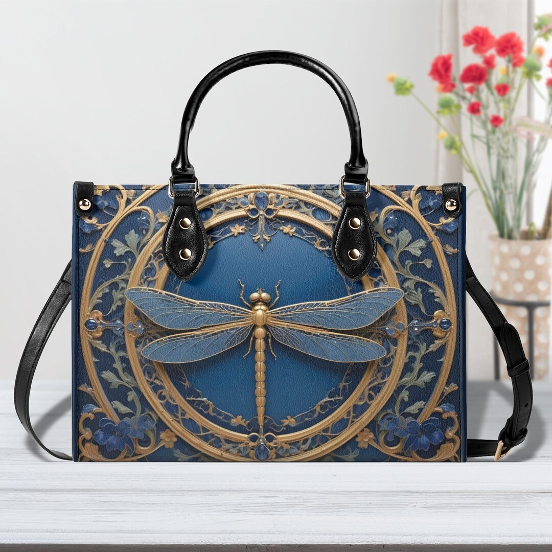 Ornamental Dragonfly Bag Vegan Leather Cute Handbags Shoulder Bag ...