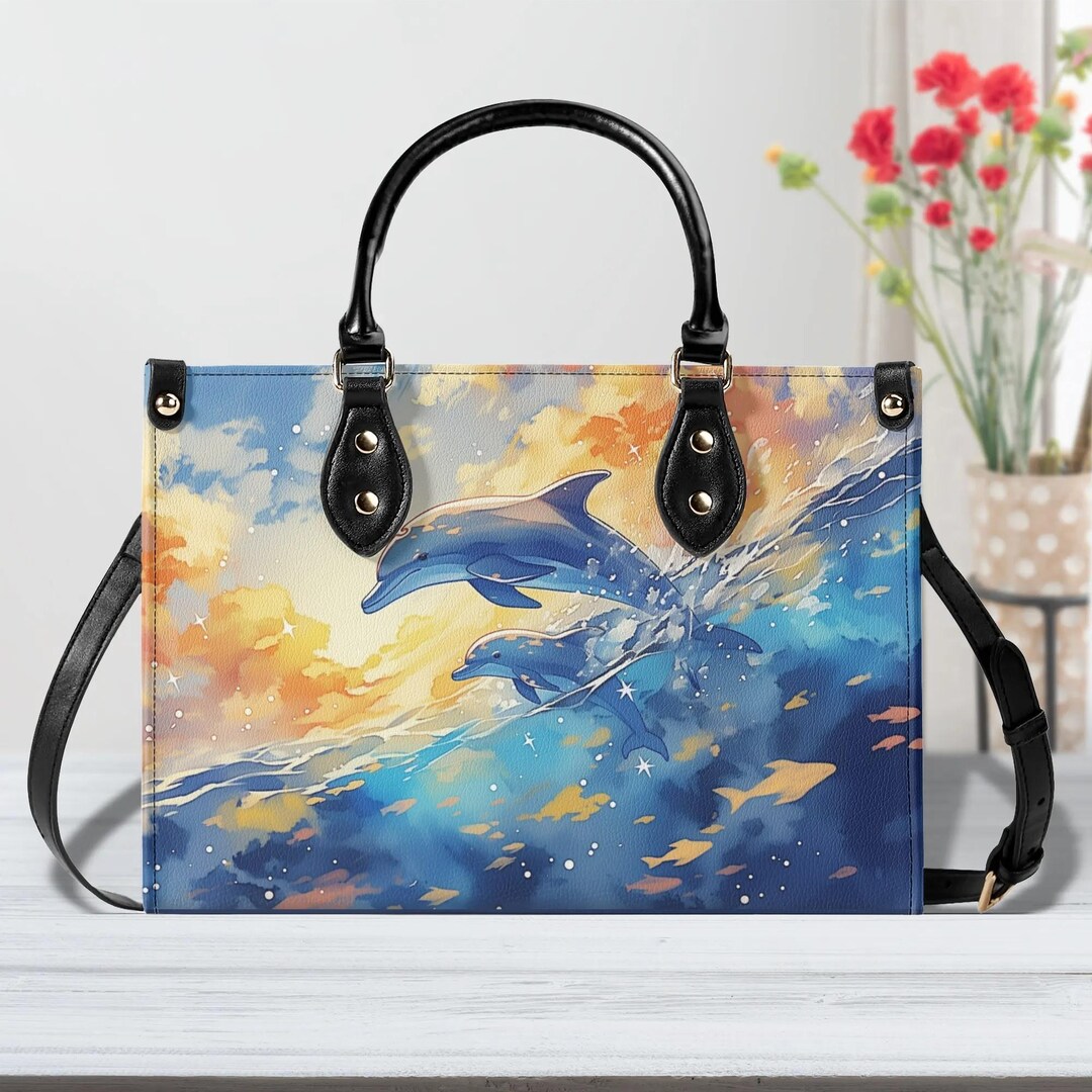 Ocean Lover Dolphins Bag Luxury Women Bag Women's Handbag High-quality ...