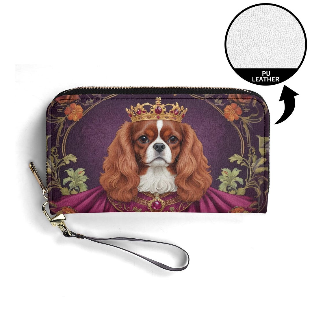 Ruby Cavalier Dog Wallet Vegan Leather Cute Wallet Women Wallet Cute ...
