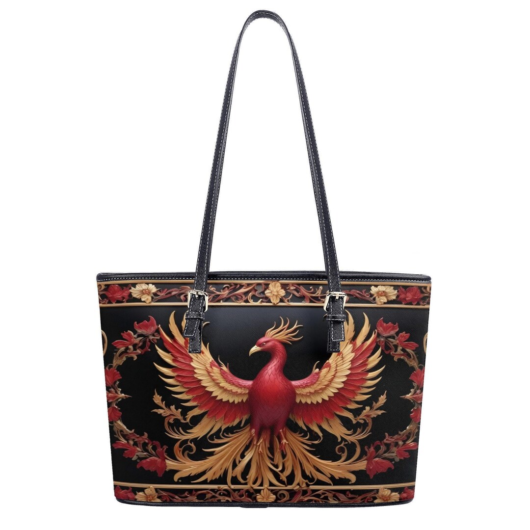 Imperial Phoenix Tote Bag Vegan Faux Leather Shoulder Bag Large PU ...