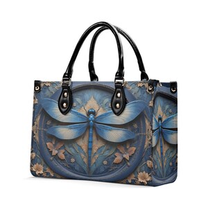 Indigo Dragonfly Bag Vegan Leather Cute Handbags Shoulder Bag, Small to ...