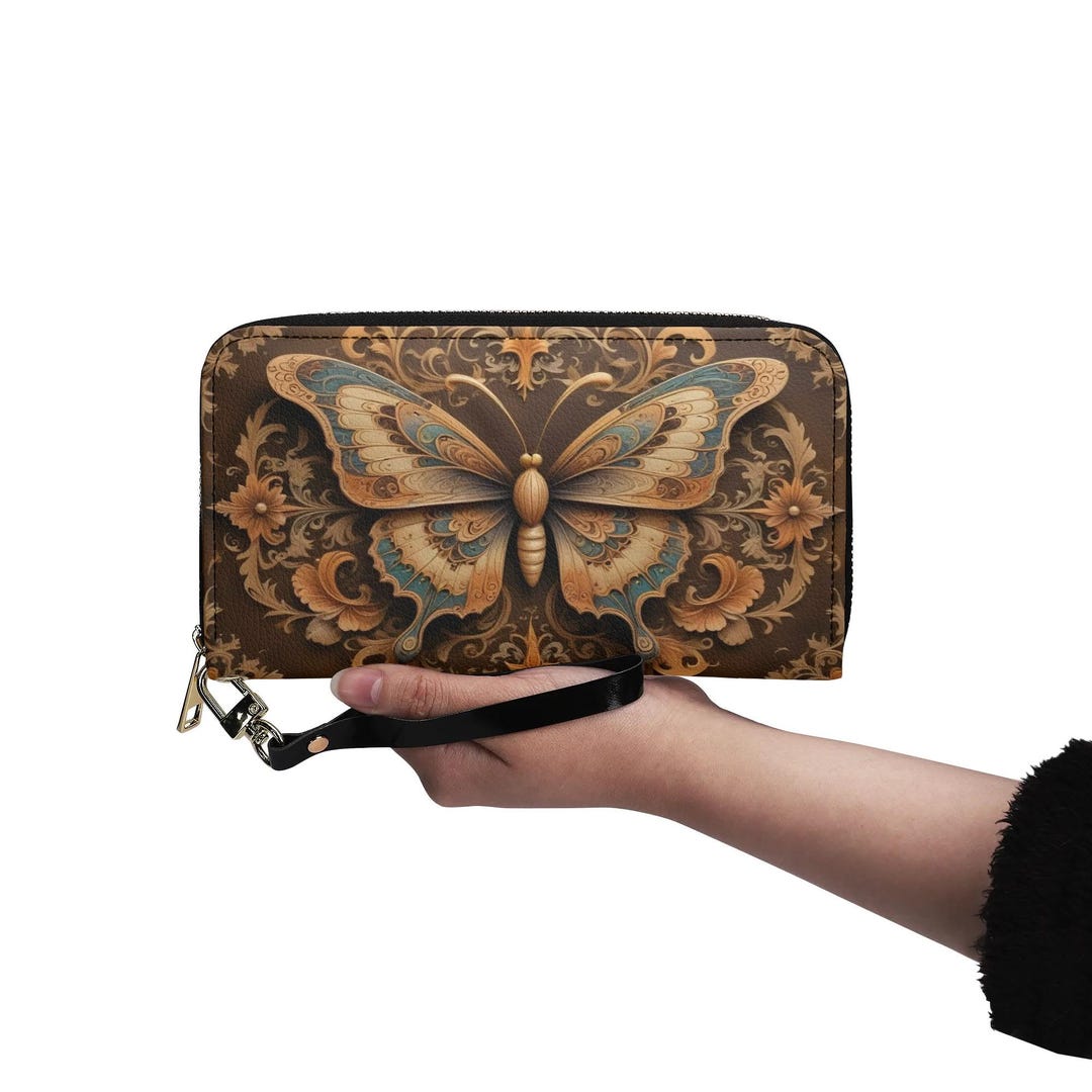 Gothic Wallet Moth Wallet Vegan Leather Cute Wallet Vegan Leather ...