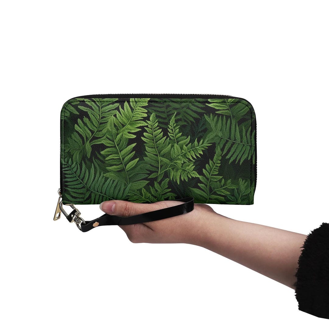 Green Wallet Plants Wallet Vegan Leather Cute Wallet Vegan Leather ...