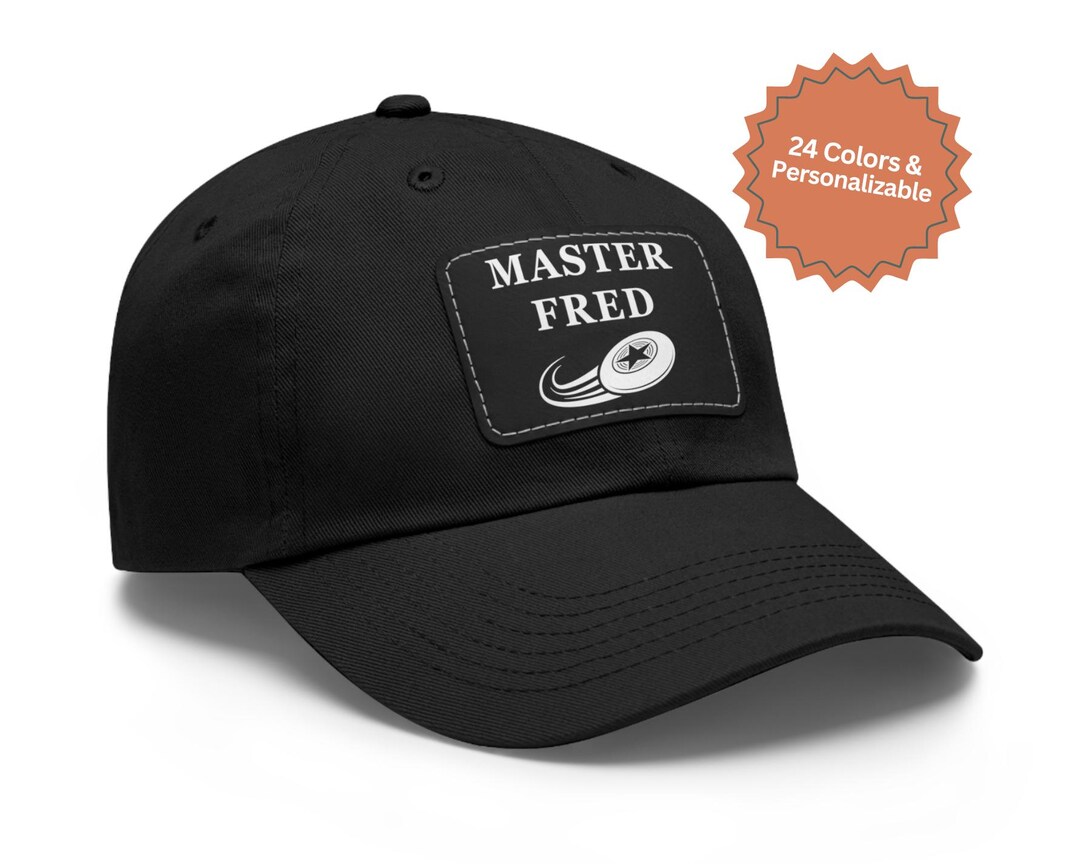 Custom Name Disc Golf Hat With Leather Patch, Disc Golf Gift for Men ...