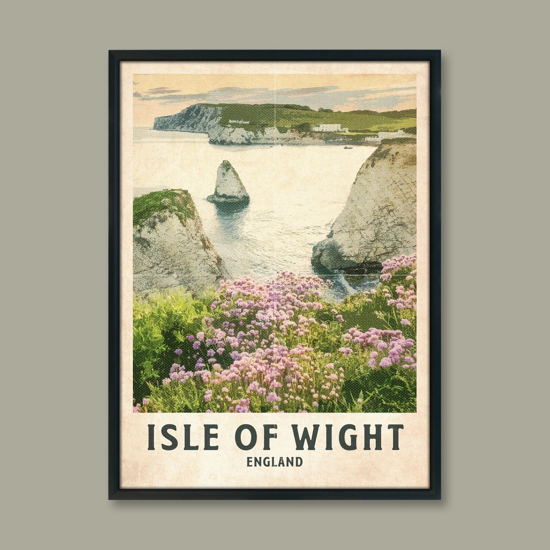 Isle of Wight Retro Travel Poster | Vintage Travel Print | Isle of ...