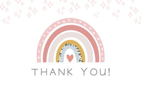 Simple Thank You Card - Etsy