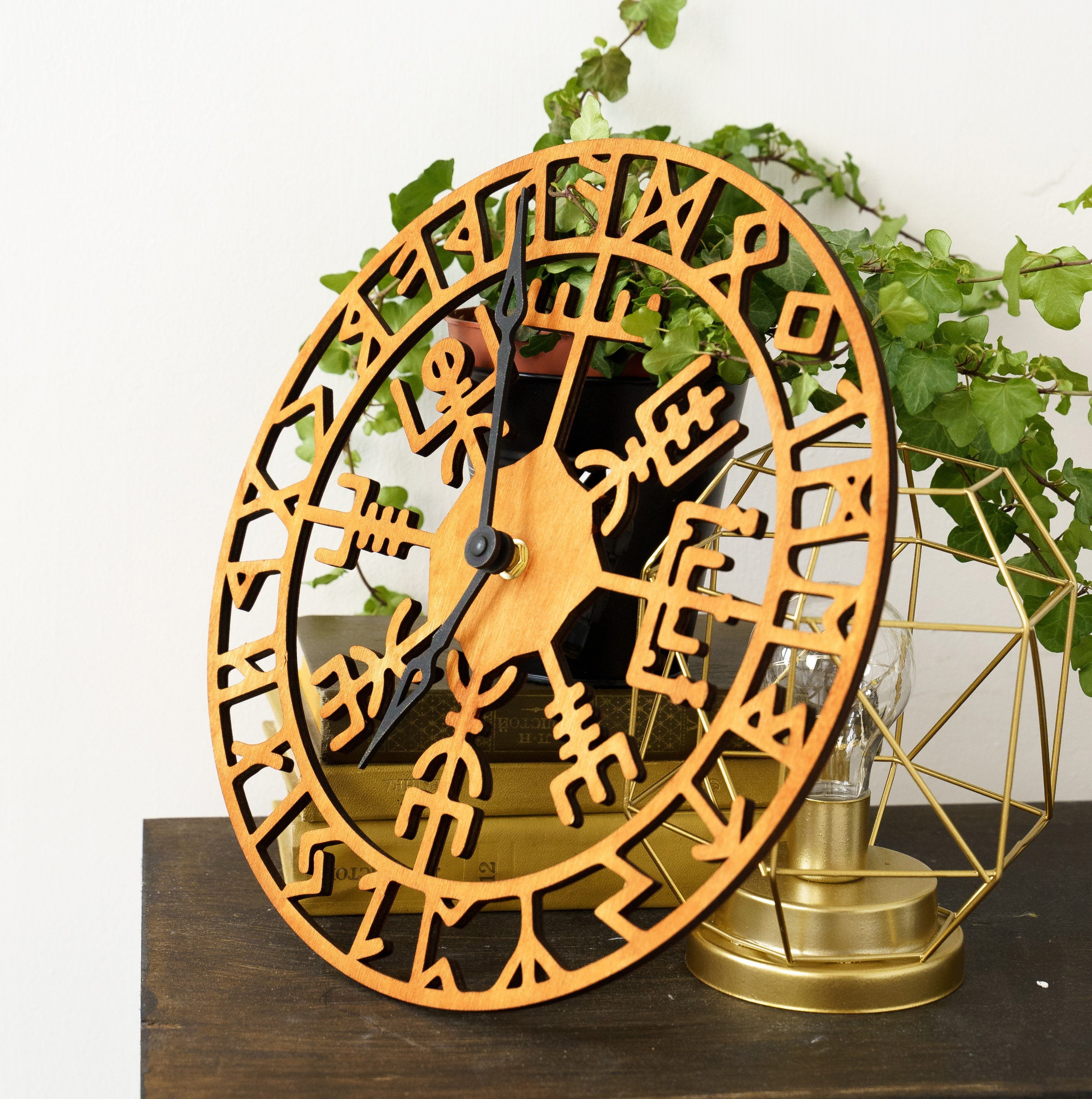 Celtic Clock, Vegvisir Wall Clock, Viking Wall Clock, Viking Symbol ...