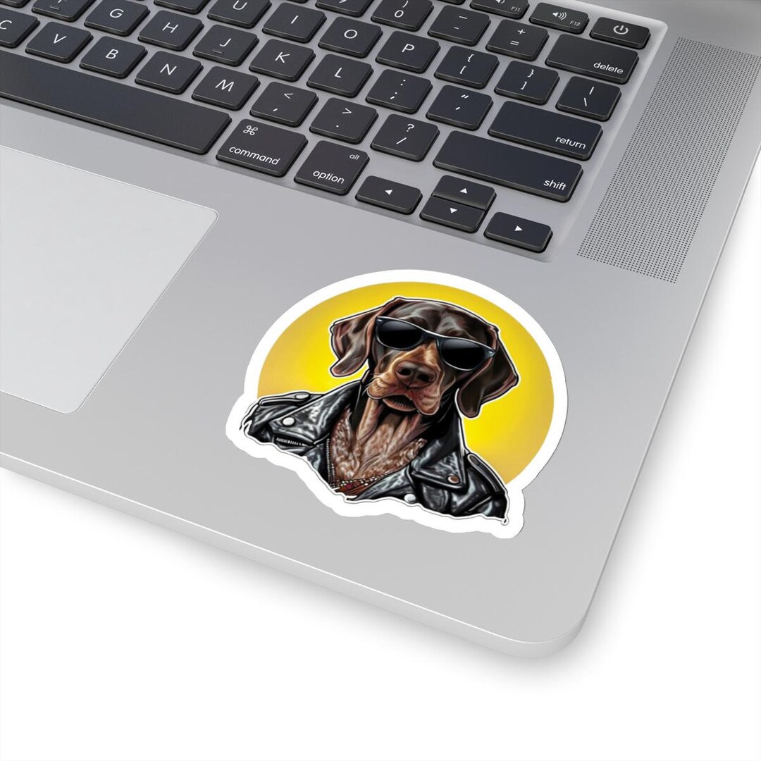 GSP Leather Jacket Sticker, Motorcycle Sunglasses Decal, Vintage Style ...