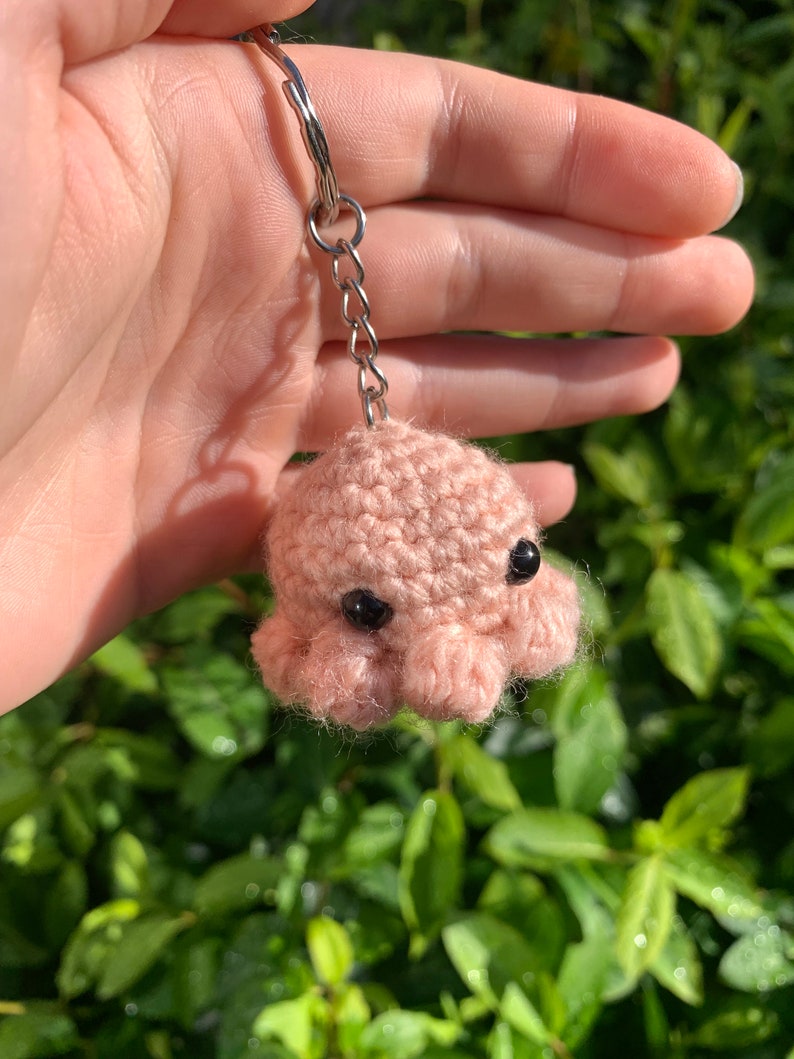 Crochet Animal Octopus Keyring Cute Handmade, Personalised Keychain ...