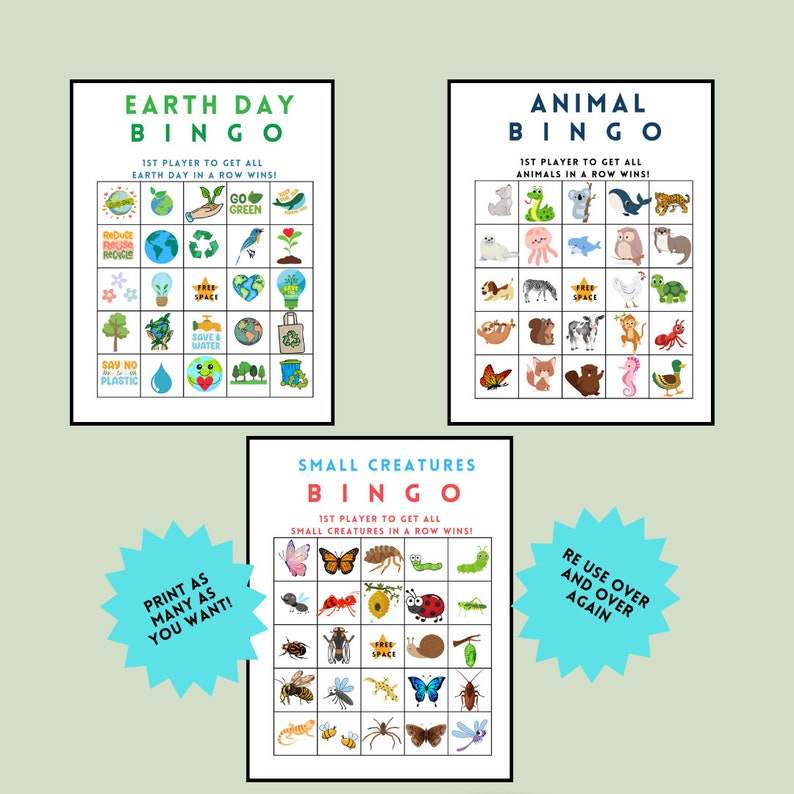 Bingo Bundle: Fun Activities for Kids, Teachers, & Family Game Night - Etsy