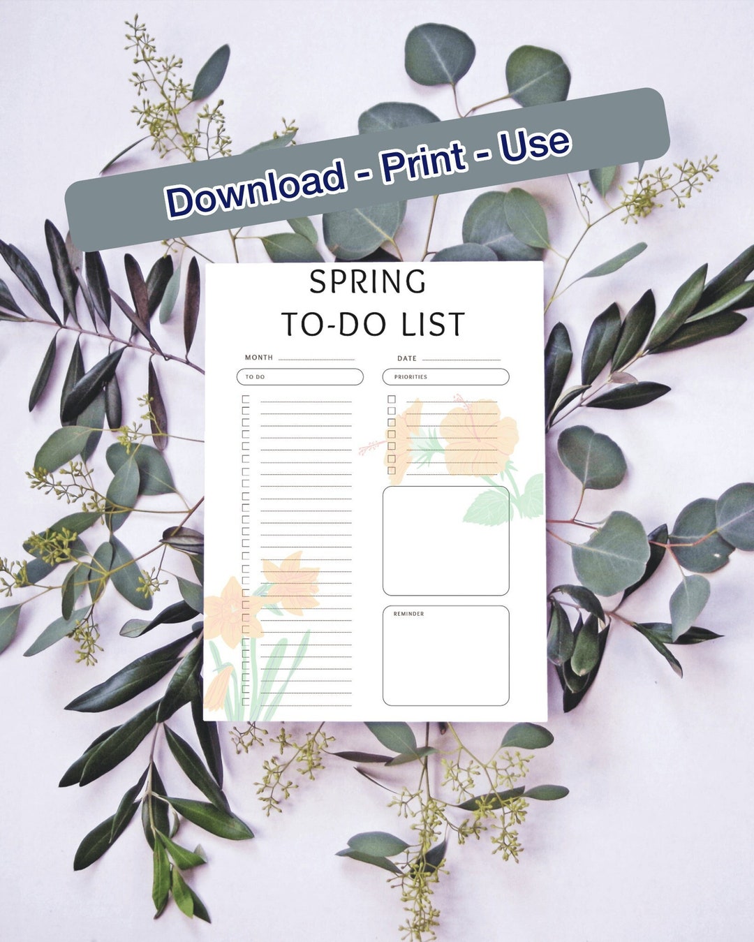 Spring Clean To-do List Printable Download - Etsy