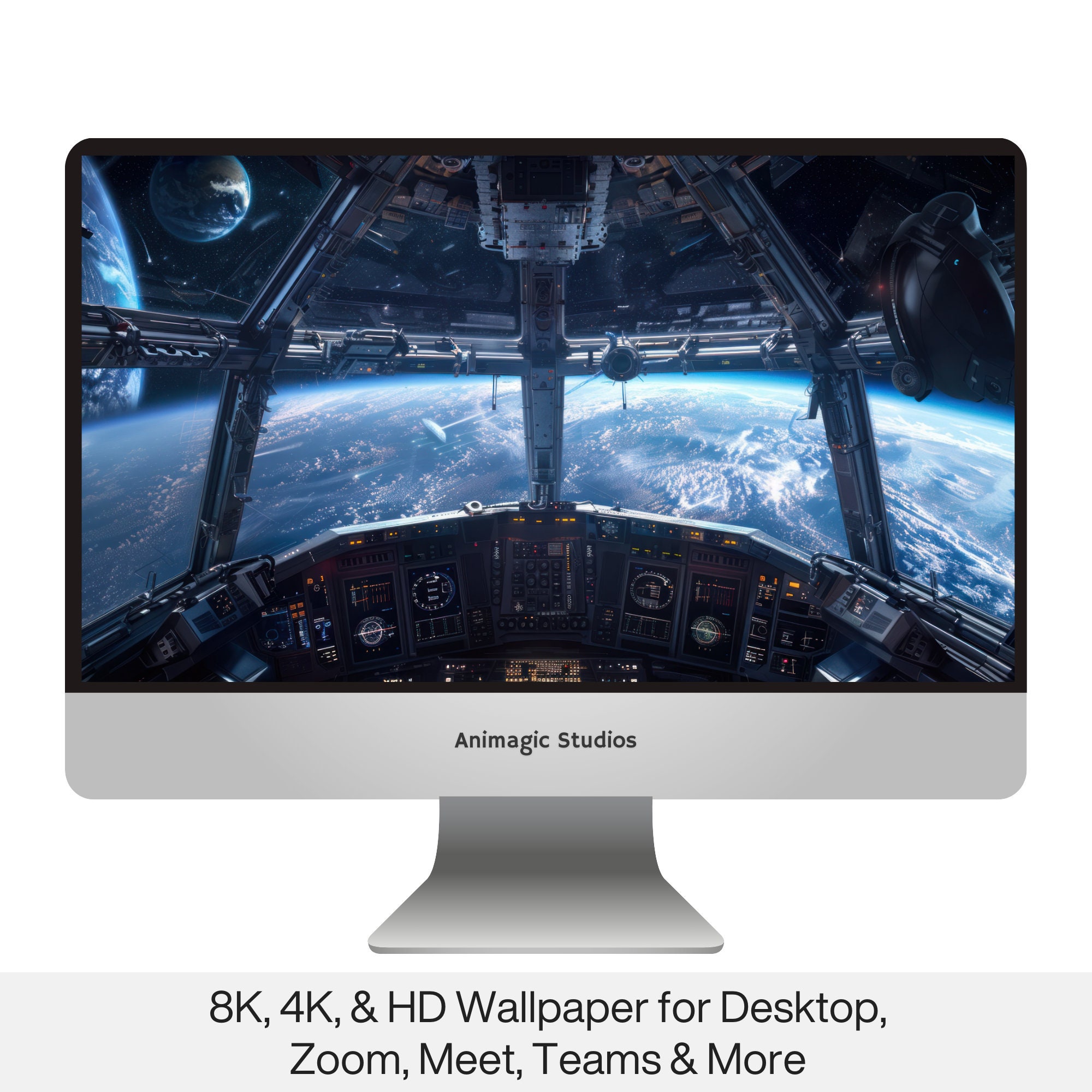 Spaceship Cockpit Desktop Wallpaper 8K Background 4K Wallpaper HD ...